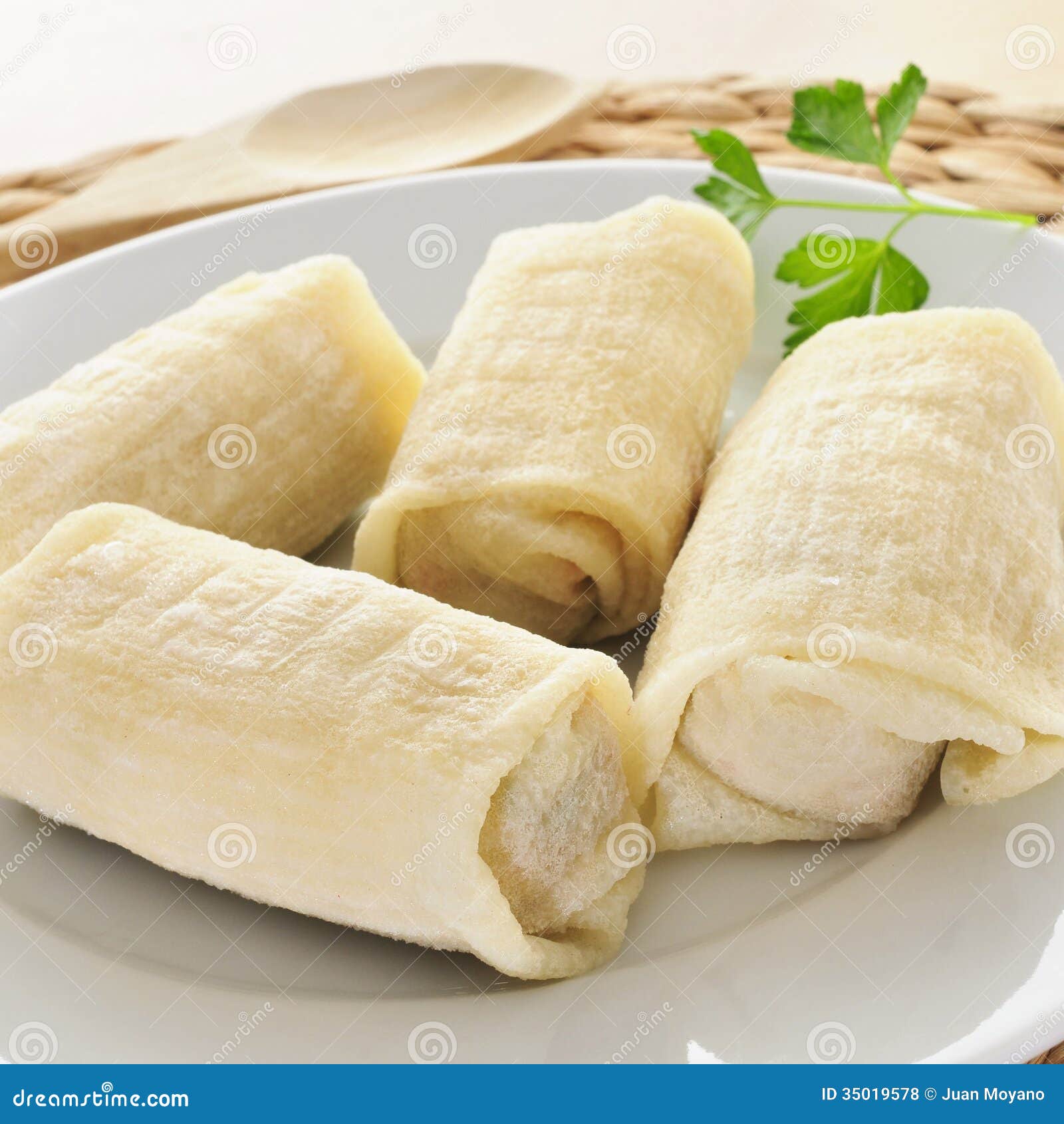 Uncooked spring rolls stock photo. Image of eating, gastronomy - 35019578