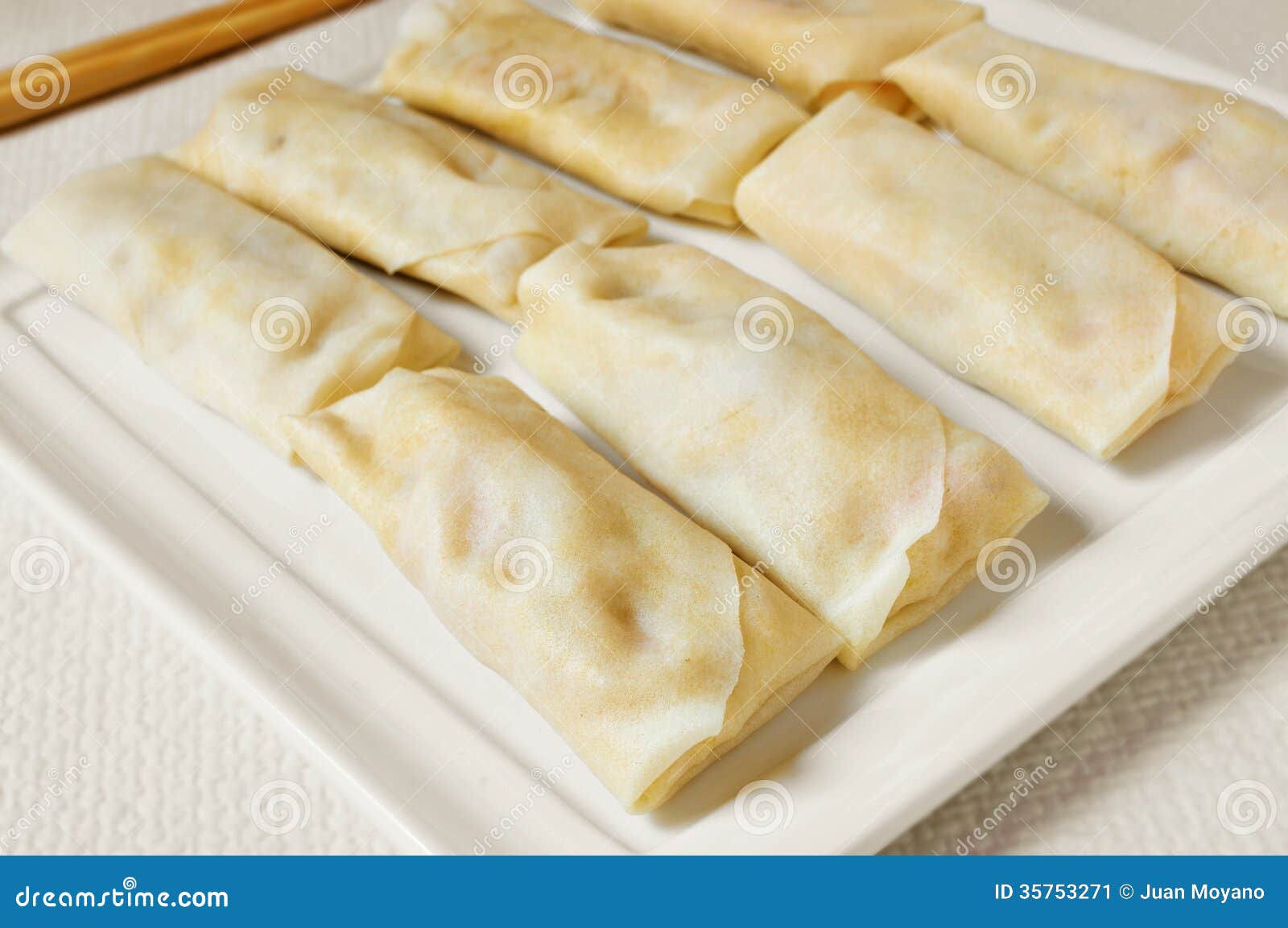 Uncooked spring rolls stock image. Image of dish, filled - 35753271