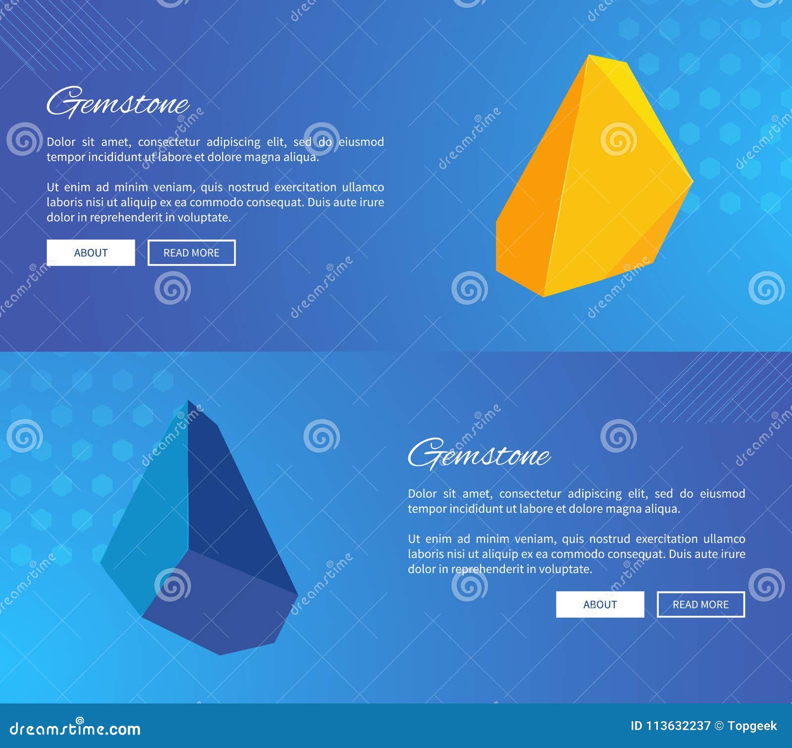 Uncut Gemstones on Internet Posters Templates Stock Vector ...