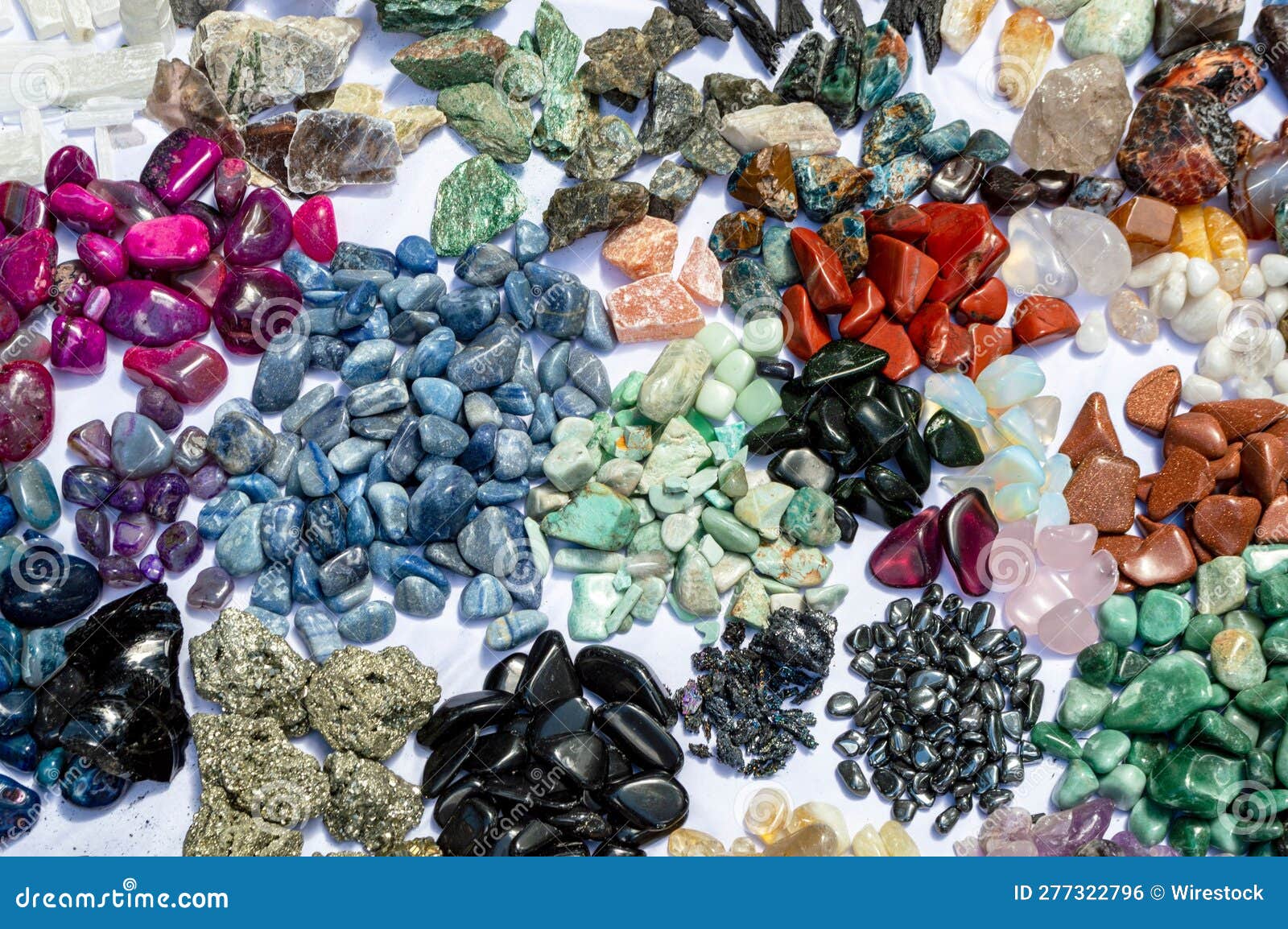 Uncut Stones of Various Colors and Types. Natural and of Little Value ...