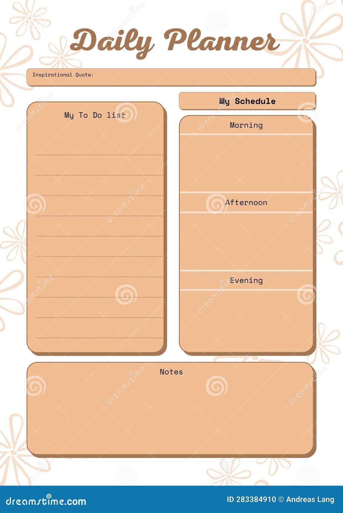 Undated Planner Digital Planning Insert Sheet Printable Page Template ...