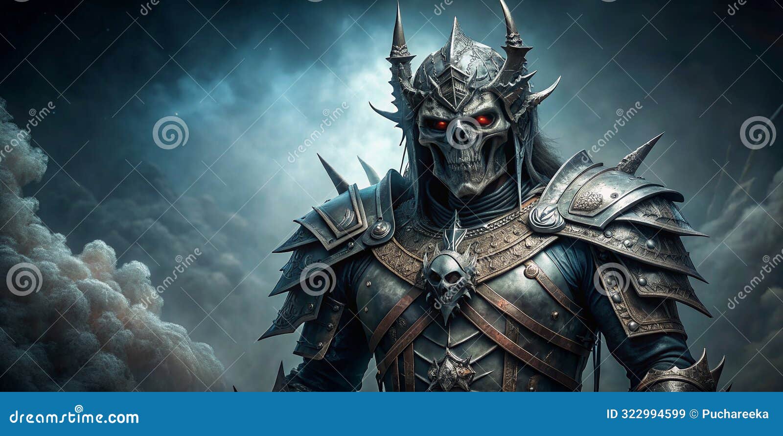 Undead Ancient Demon Warlord Covered with Ironclad Armor AI-Created ...