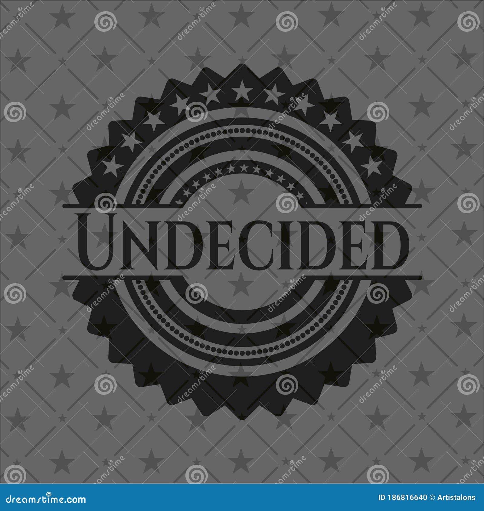 Undecided Black Badge. Vector Illustration. Detailed | CartoonDealer ...