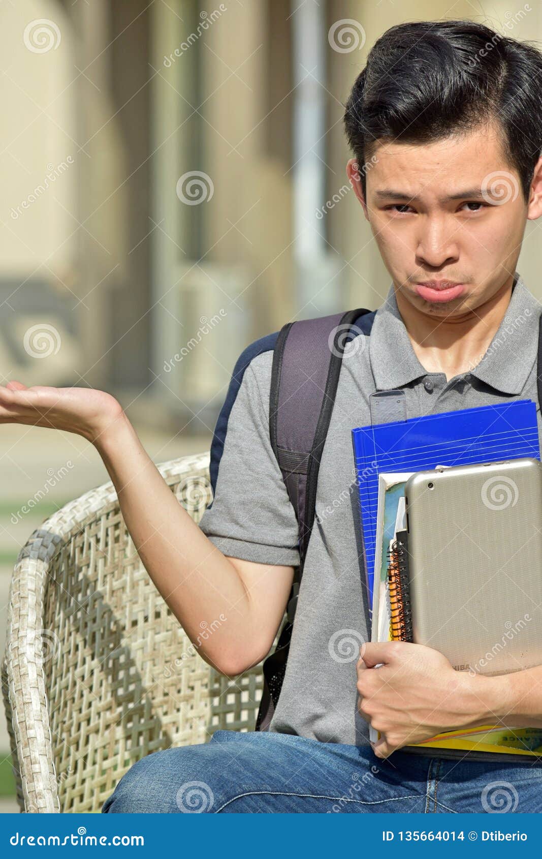 Undecided Boy Student stock photo. Image of university - 135664014
