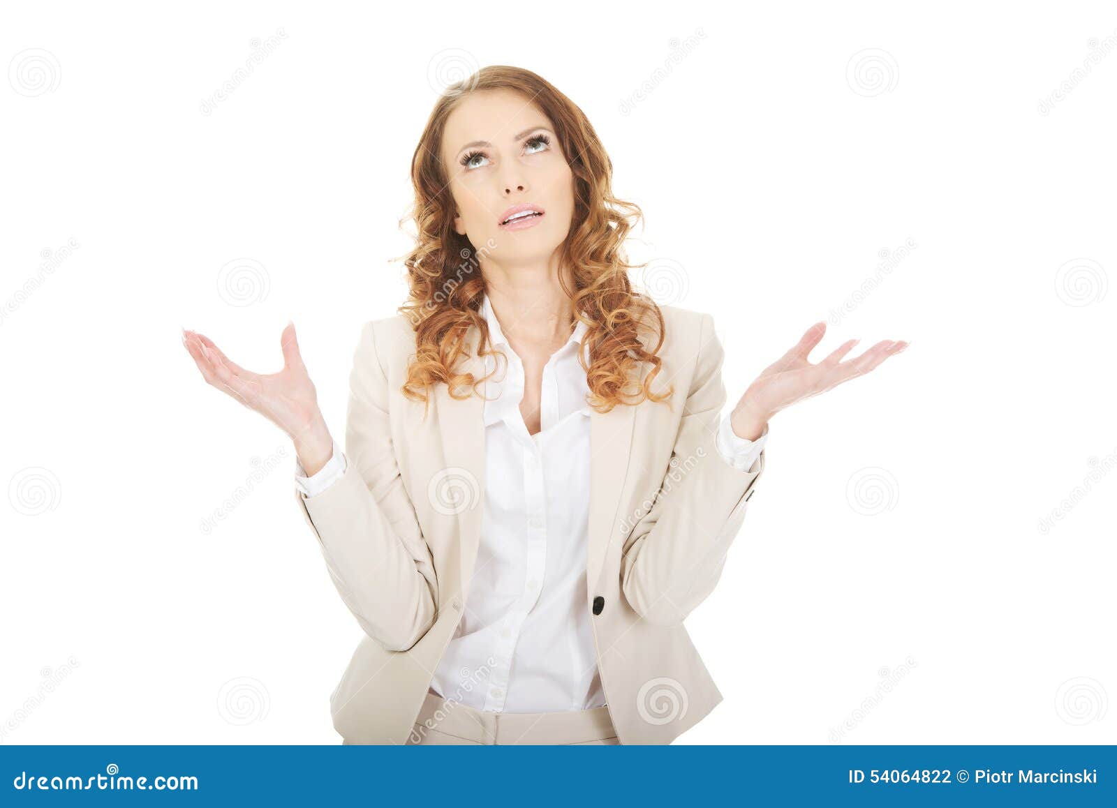 Undecided business woman. stock photo. Image of commercial - 54064822