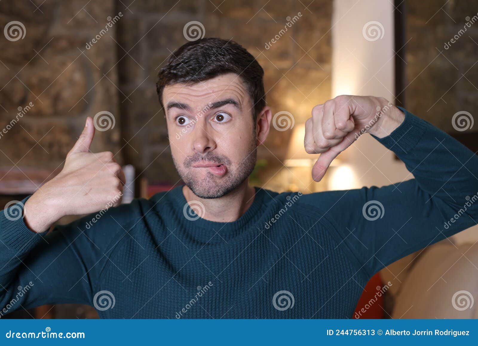 Undecided Man Facing a Dilemma Stock Image - Image of beard, dilemma ...