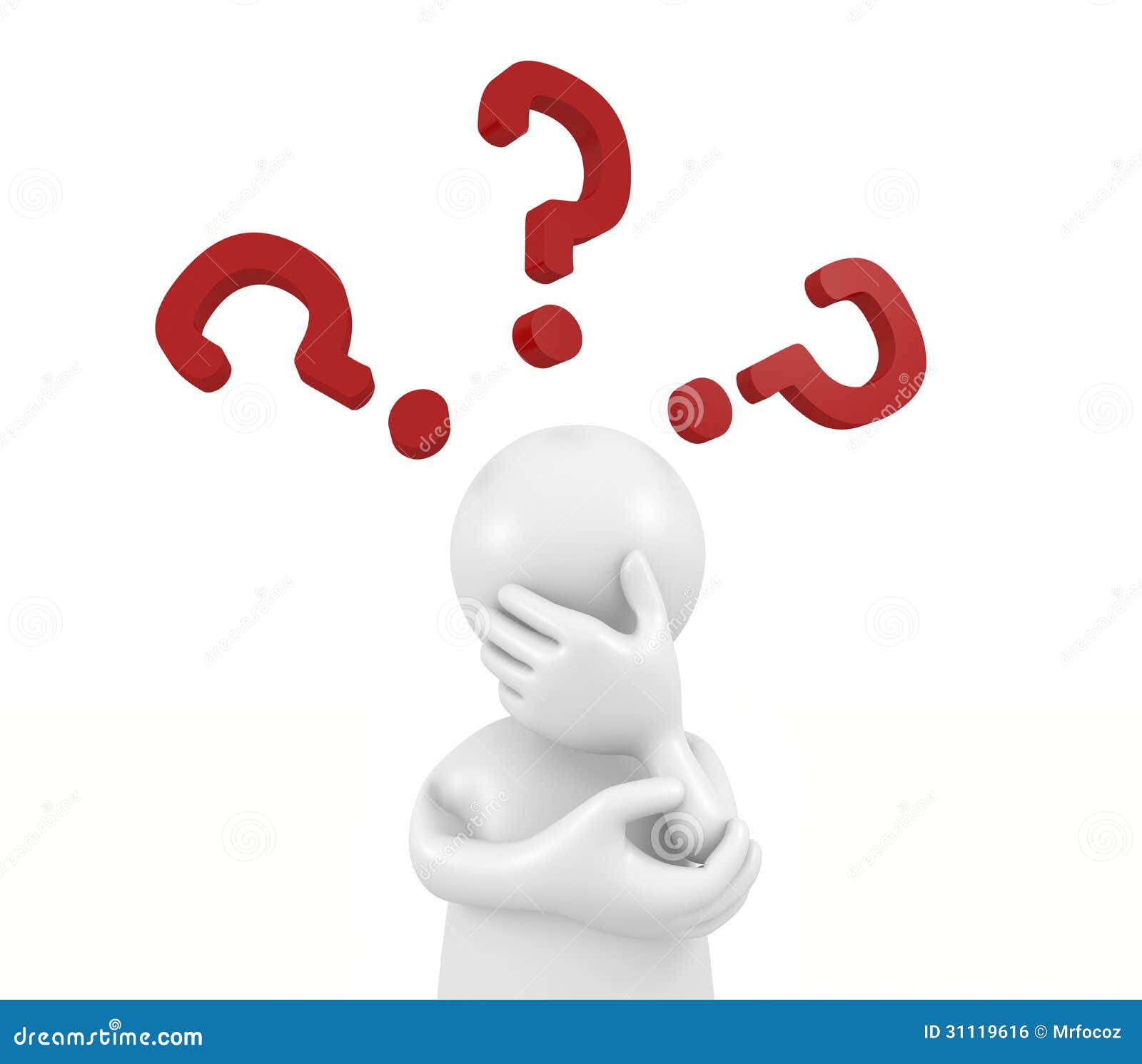 Undecided man stock illustration. Illustration of concentration - 31119616