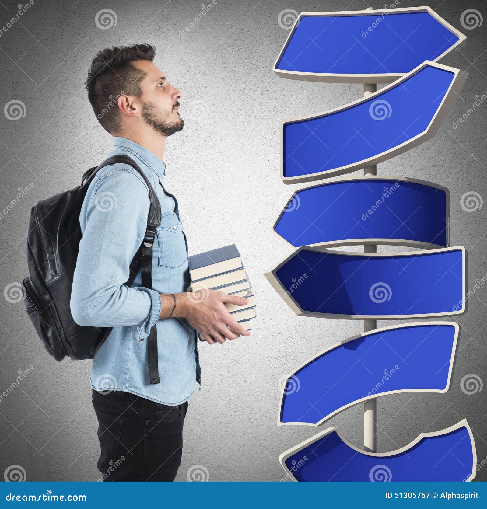 Undecided student stock image. Image of conscience, indicator - 51305767