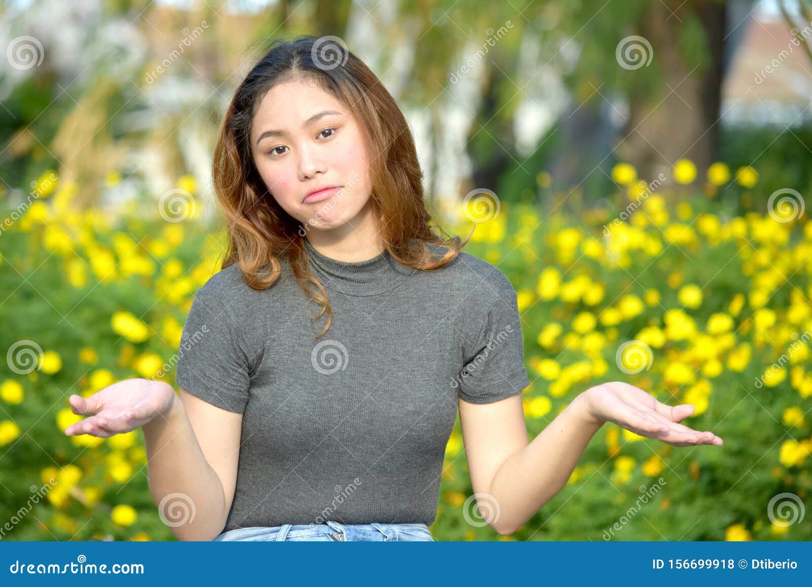 Undecided Youthful Diverse Person Stock Photo - Image of confusion ...