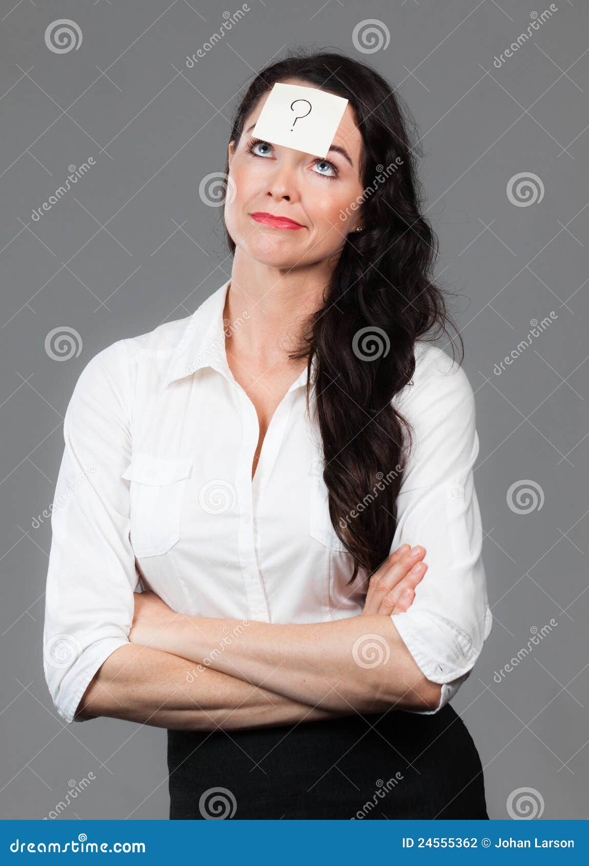 Undecisive business woman stock photo. Image of people - 24555362
