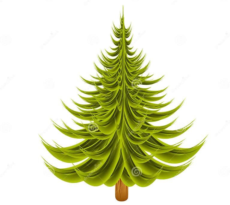 Undecorated Christmas Tree stock illustration. Illustration of ...