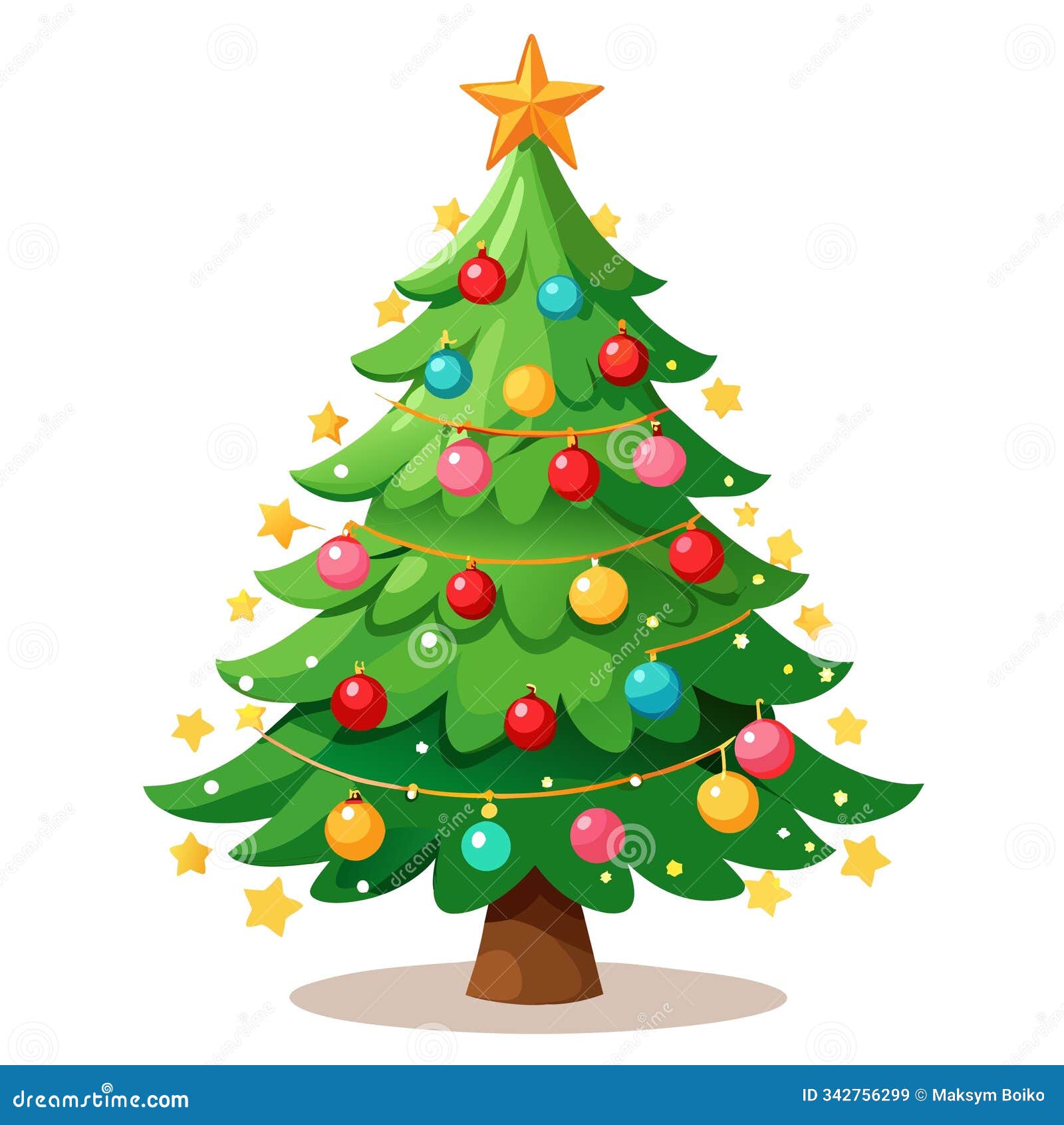 Undecorated Christmas Tree Isolated in Transparent White Background ...