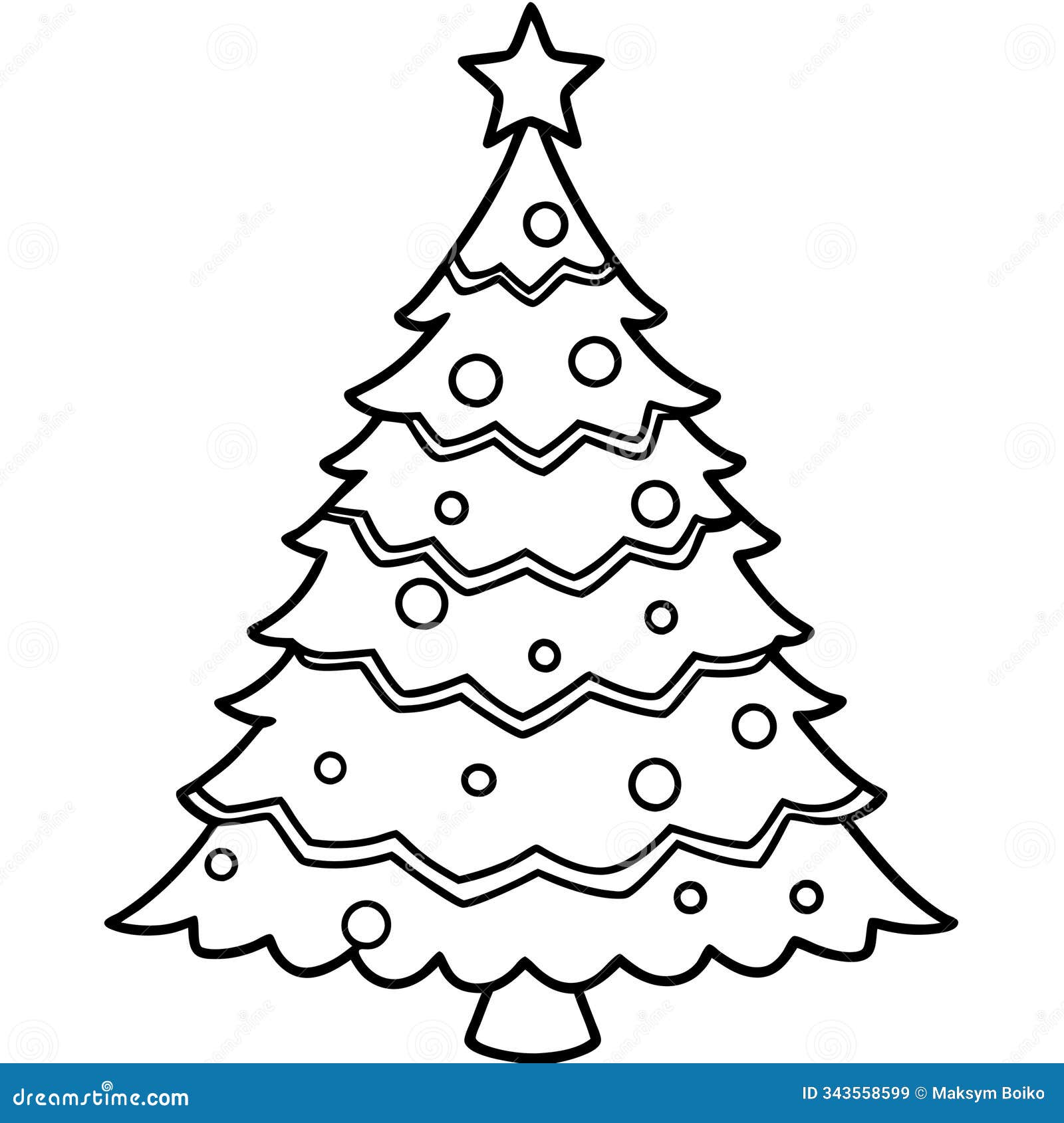 Undecorated Christmas Tree Isolated in Transparent White Background ...