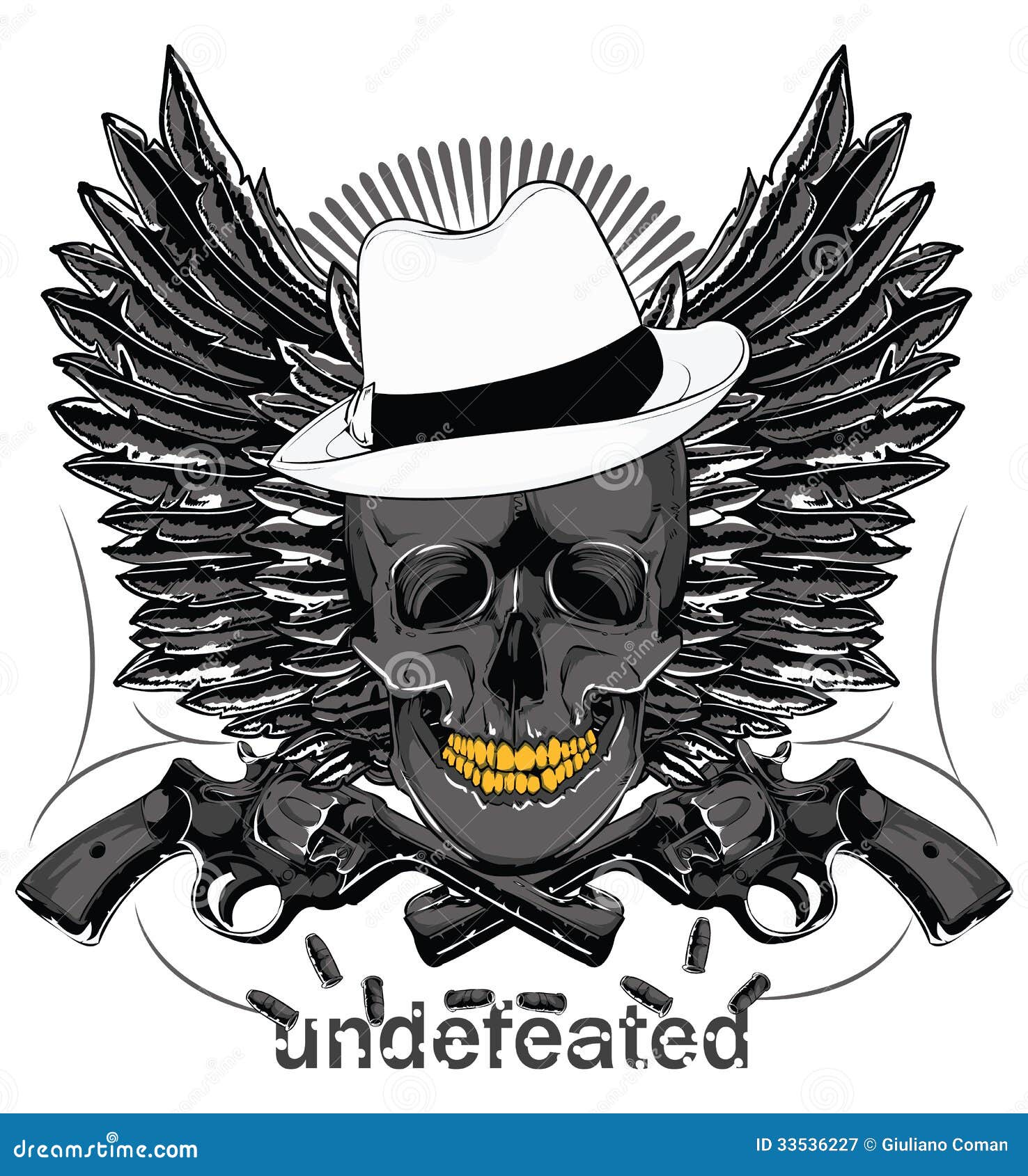 Undefeated stock vector. Illustration of prohibited, outlaw - 33536227