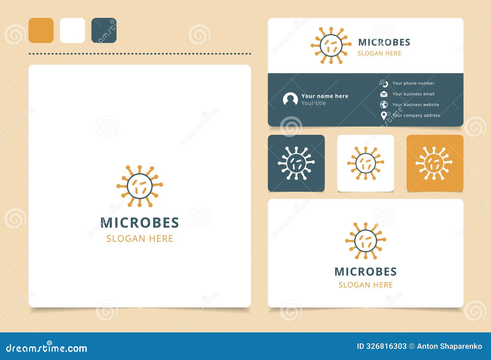Microbes Logo Design Featuring Microorganisms for a Science Related ...