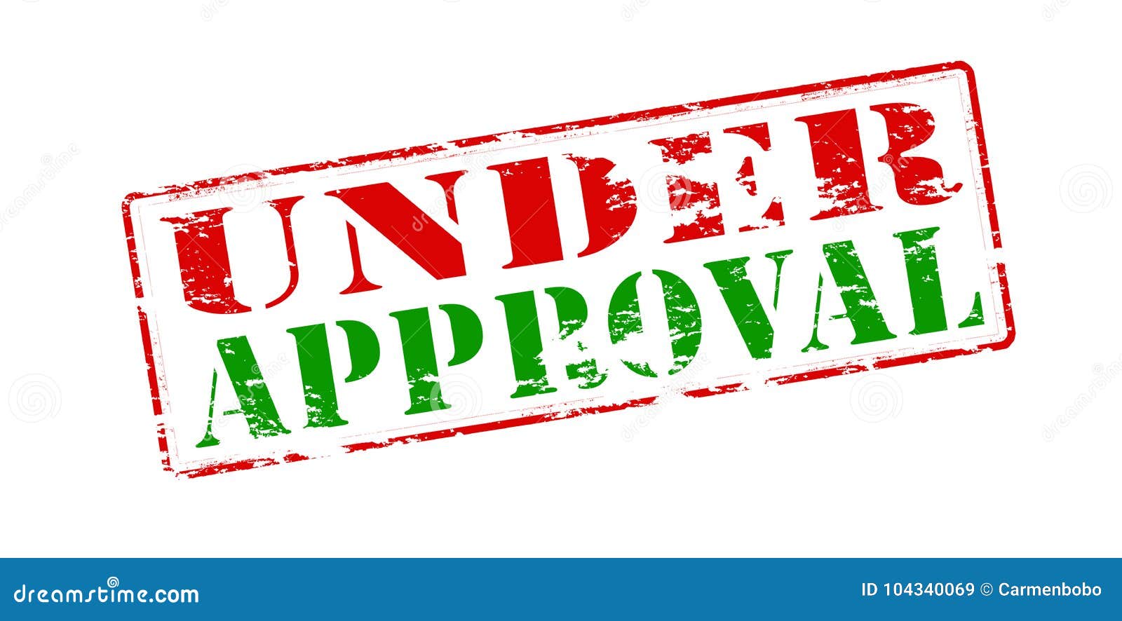 Under approval stock illustration. Illustration of text - 104340069