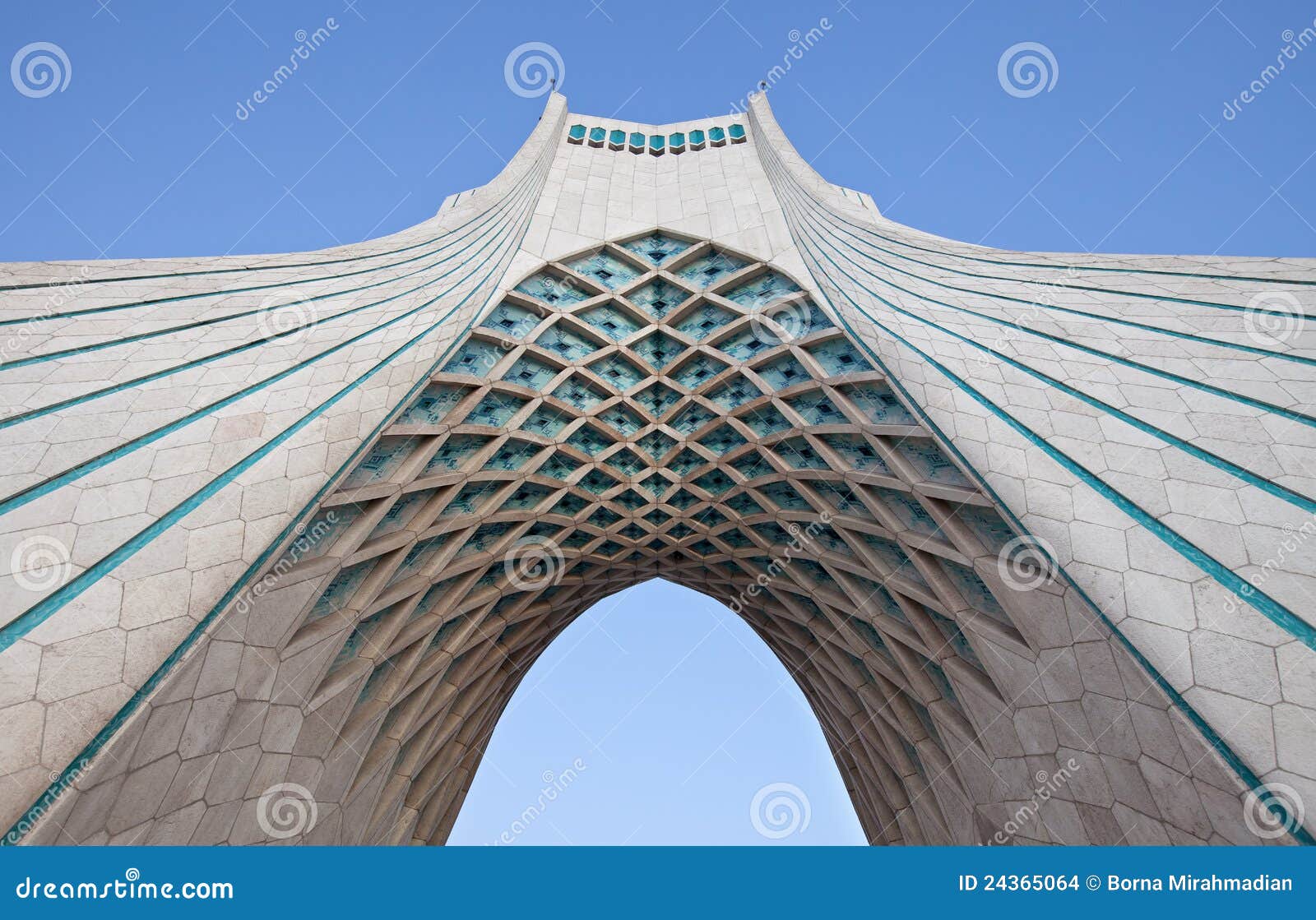 Under Azadi Monument in Tehran Stock Photo - Image of square, shahyad ...