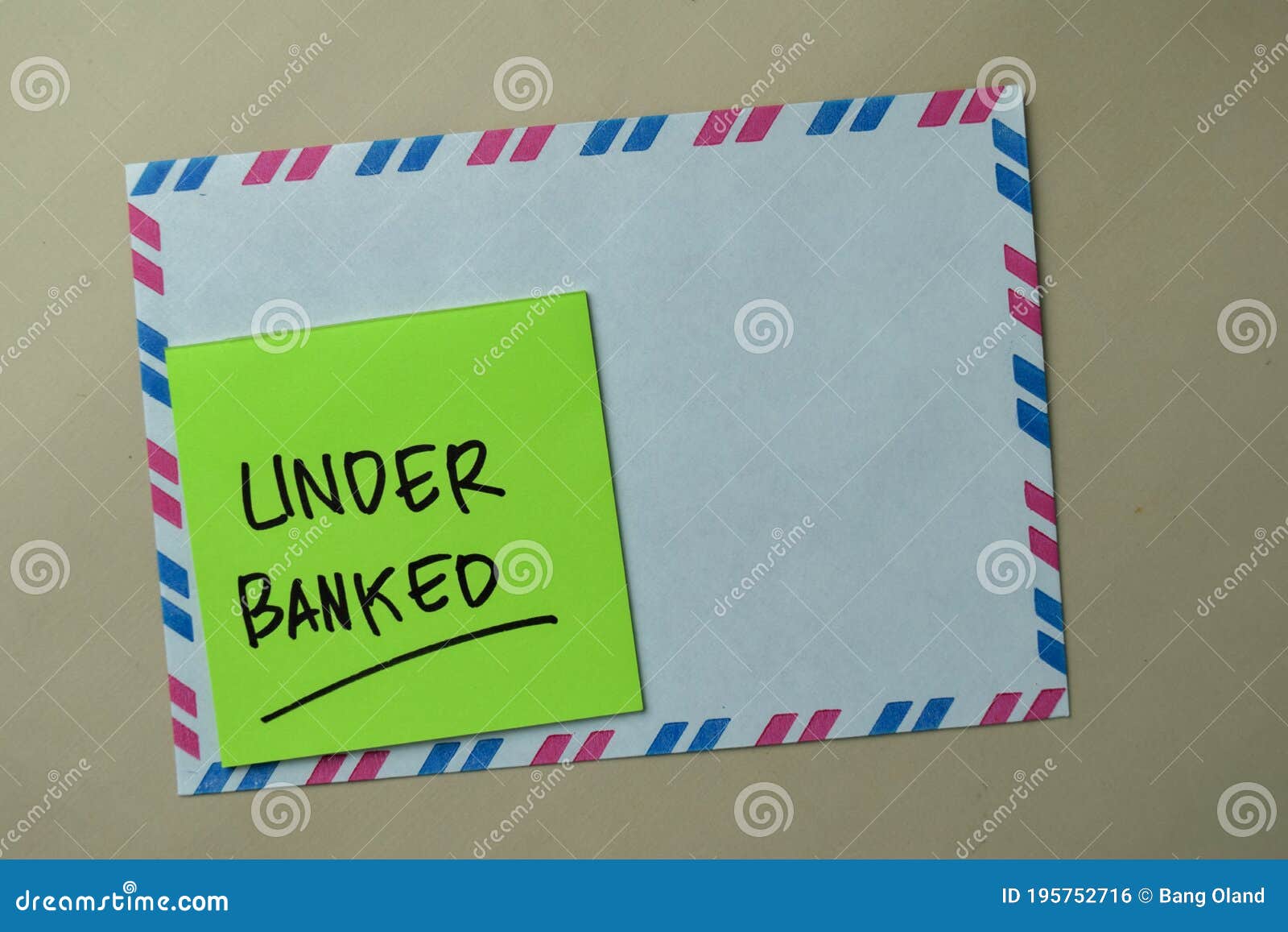 Under Banked Write On Sticky Notes Isolated On Office Desk Royalty-Free ...
