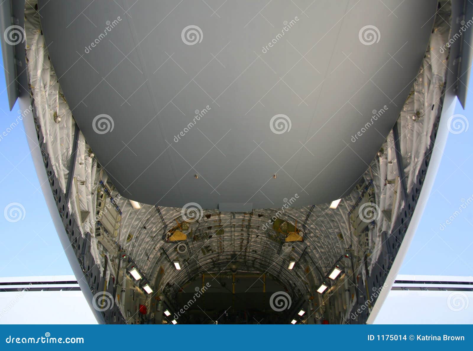 Under Belly of Military C-17 Aircraft Stock Photo - Image of inspection ...