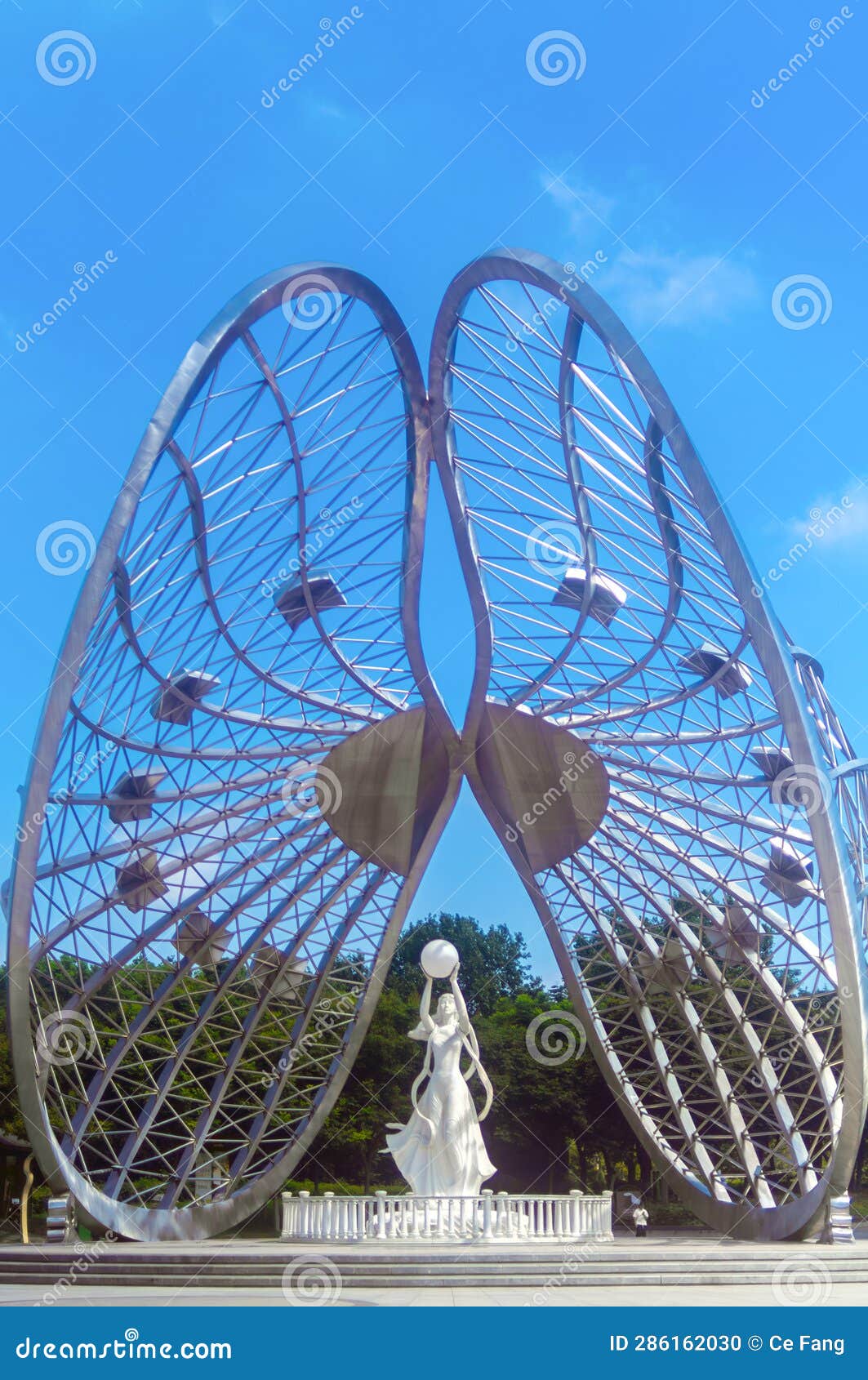 The Beautiful Mussel Shell Goddess is Crooked, with a Marble Statue ...