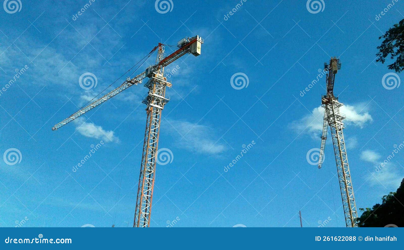 Under the Blue Sky and Two of Construction Things Stock Photo - Image ...