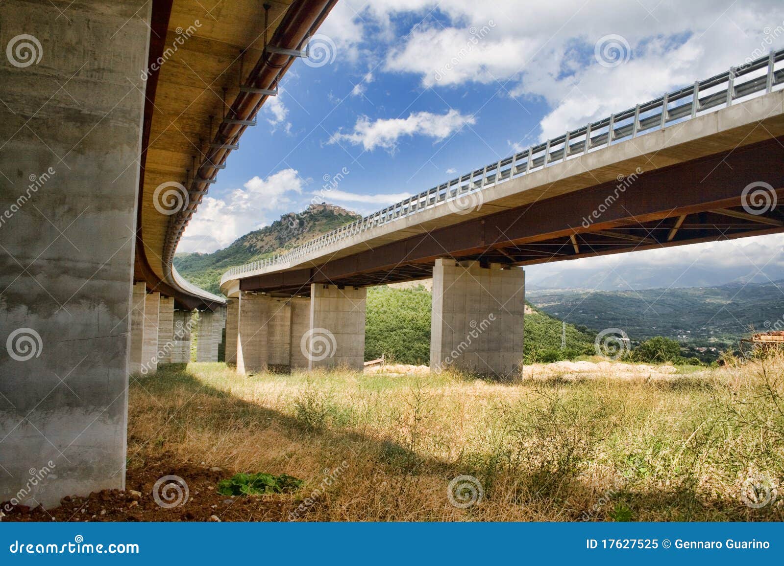 Under the bridge stock image. Image of road, summer, blue - 17627525