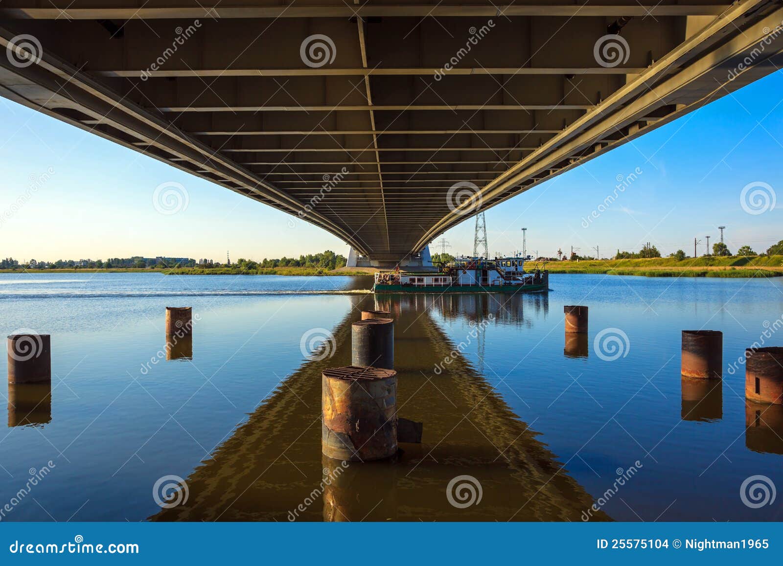 Under the bridge stock photo. Image of polish, pillar - 25575104