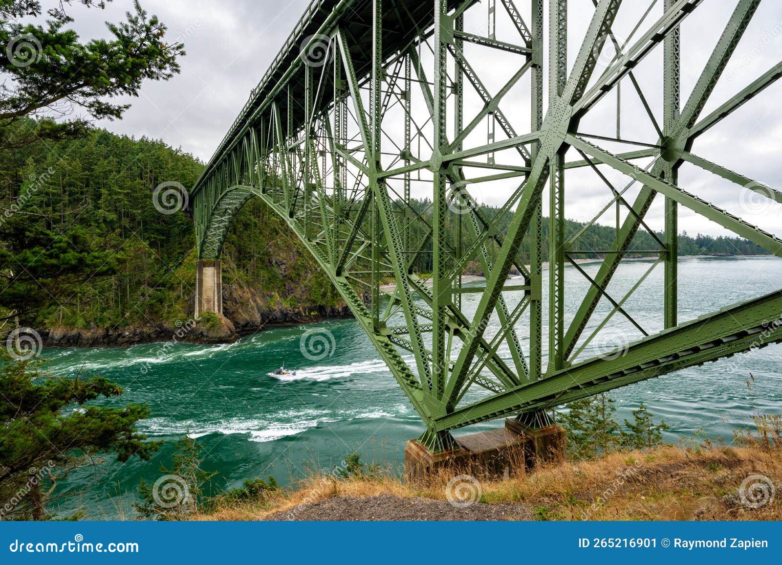 Under Bridge at Deception Pass State Park. Ocean Stock Image - Image of ...