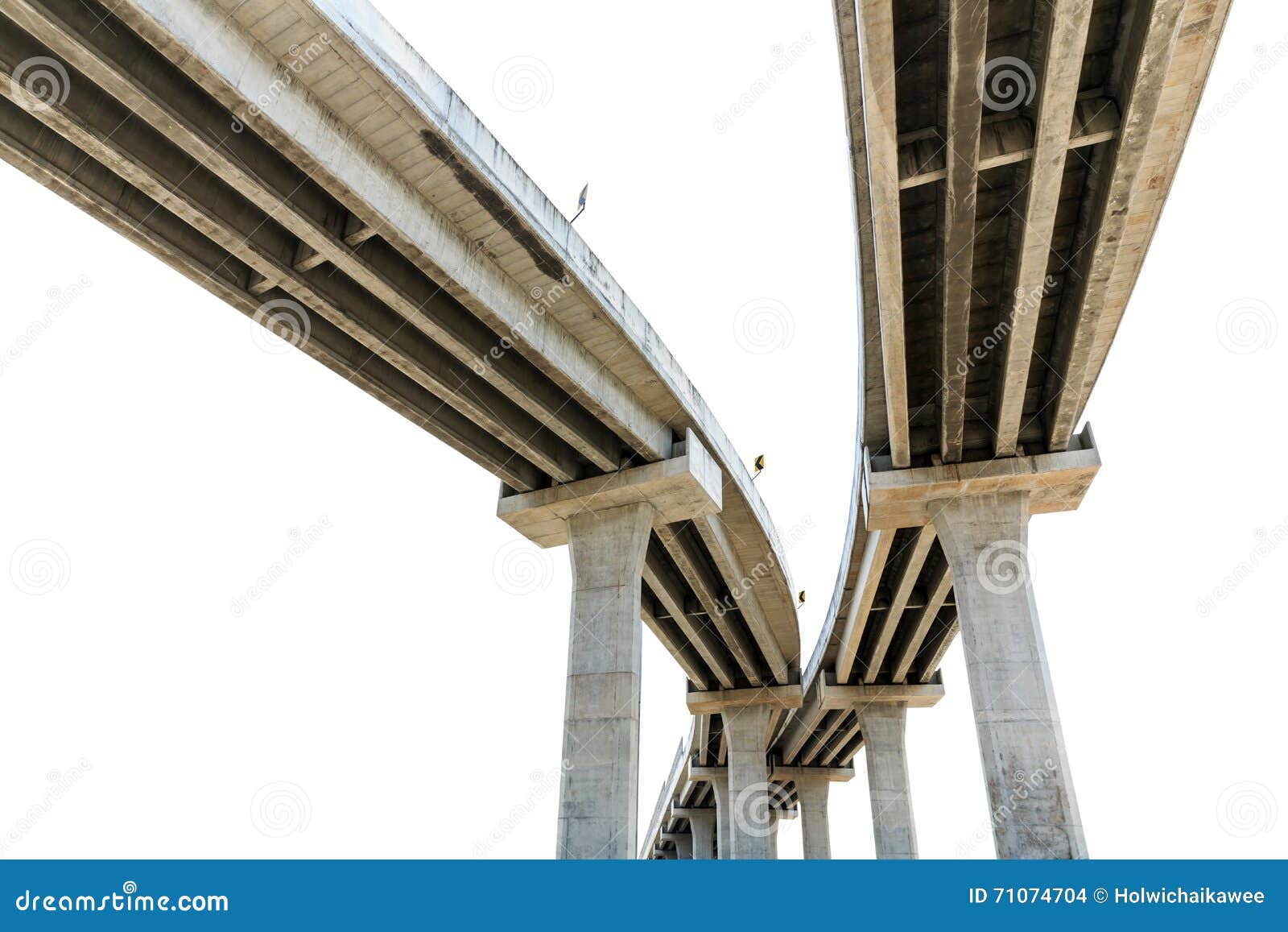Under Bridge Expressway Isolated on White Stock Photo - Image of blue ...