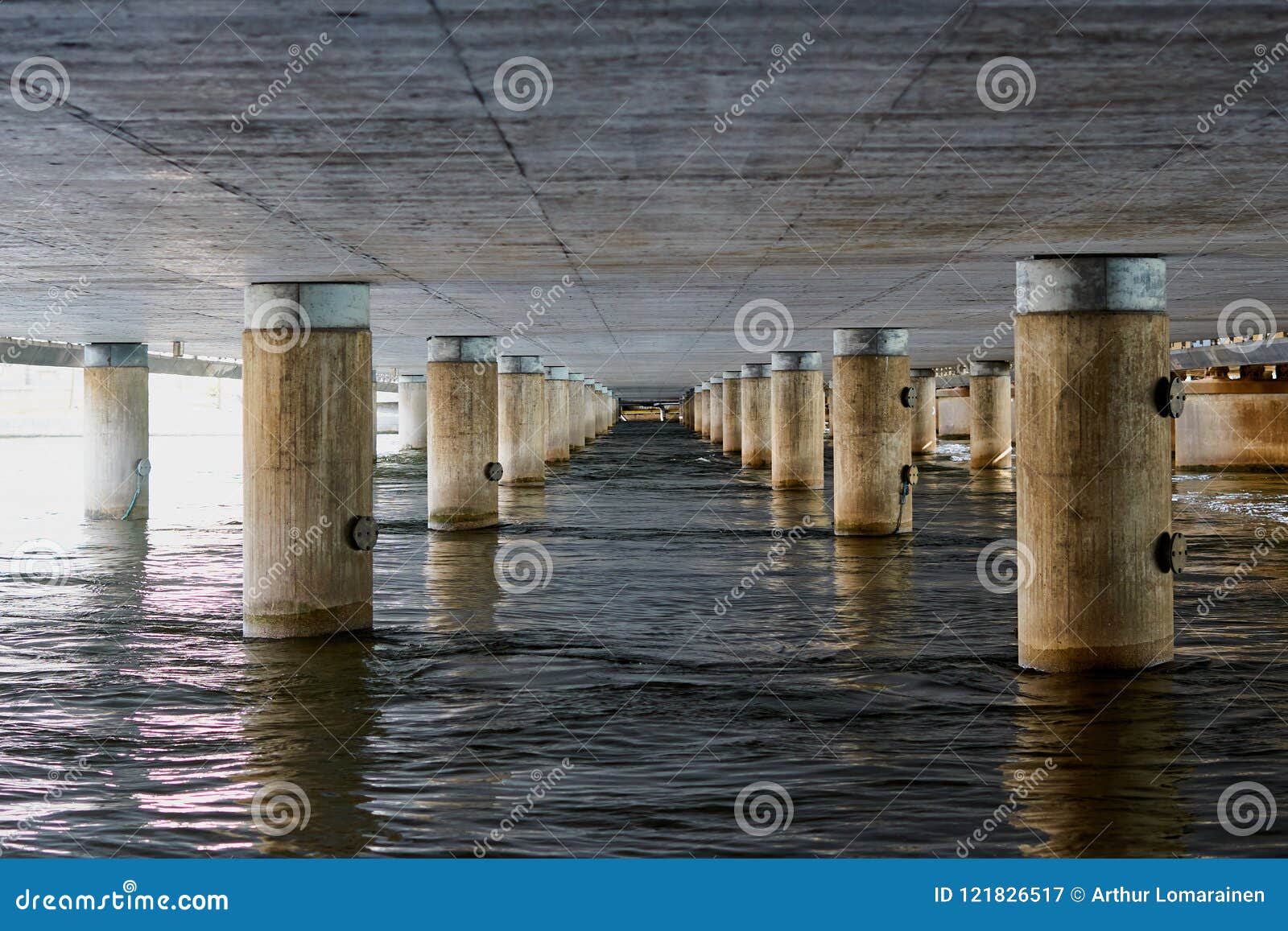 Under the bridge. stock image. Image of modern, architecture - 121826517