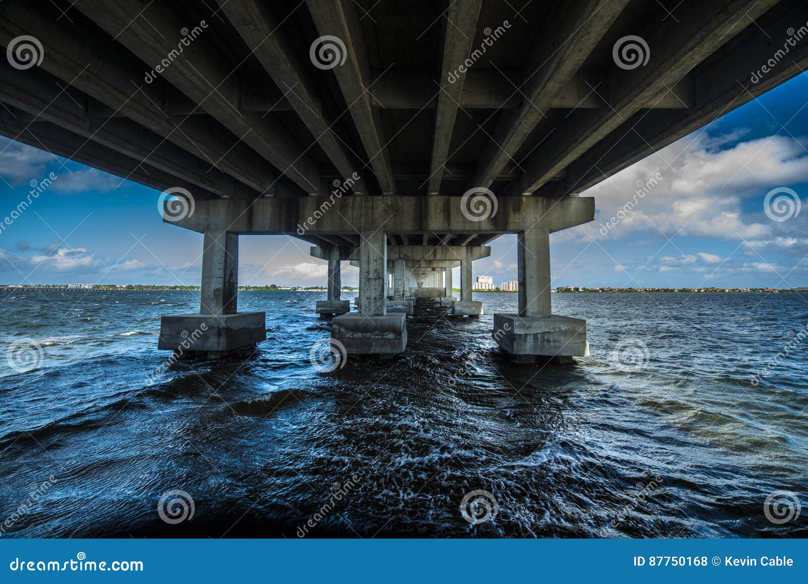 Under Bridge with Ocean Water Editorial Stock Photo - Image of ocean ...