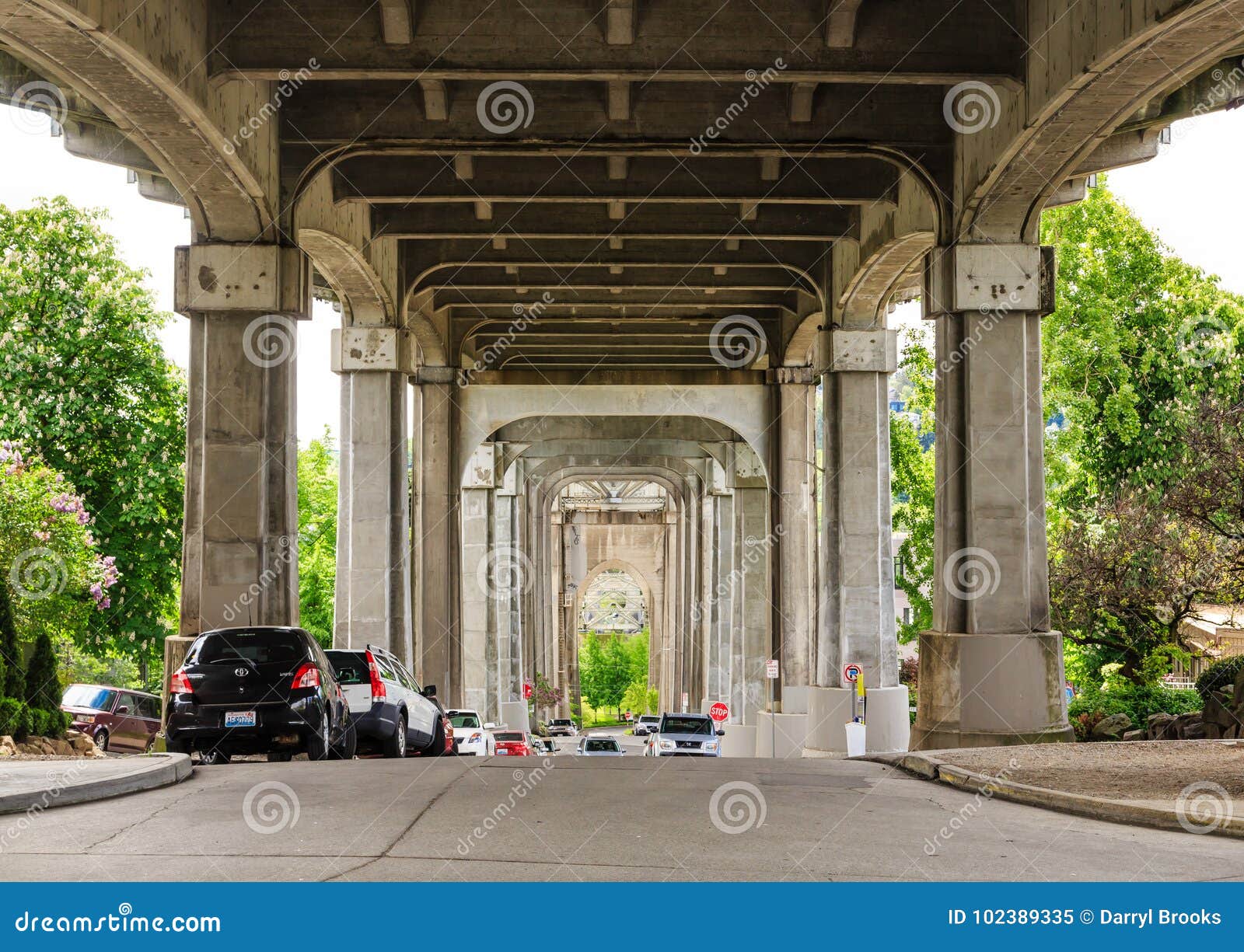 Under Bridge Overpass Horizontal Editorial Image - Image of city ...