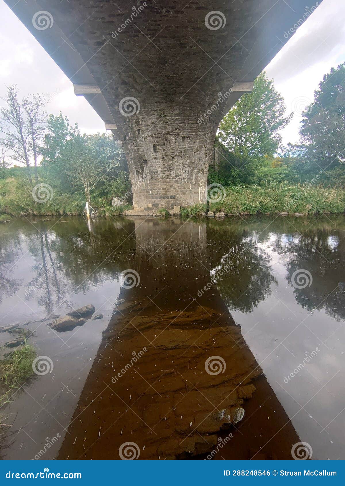 Under bridge reflection stock photo. Image of reflection - 288248546