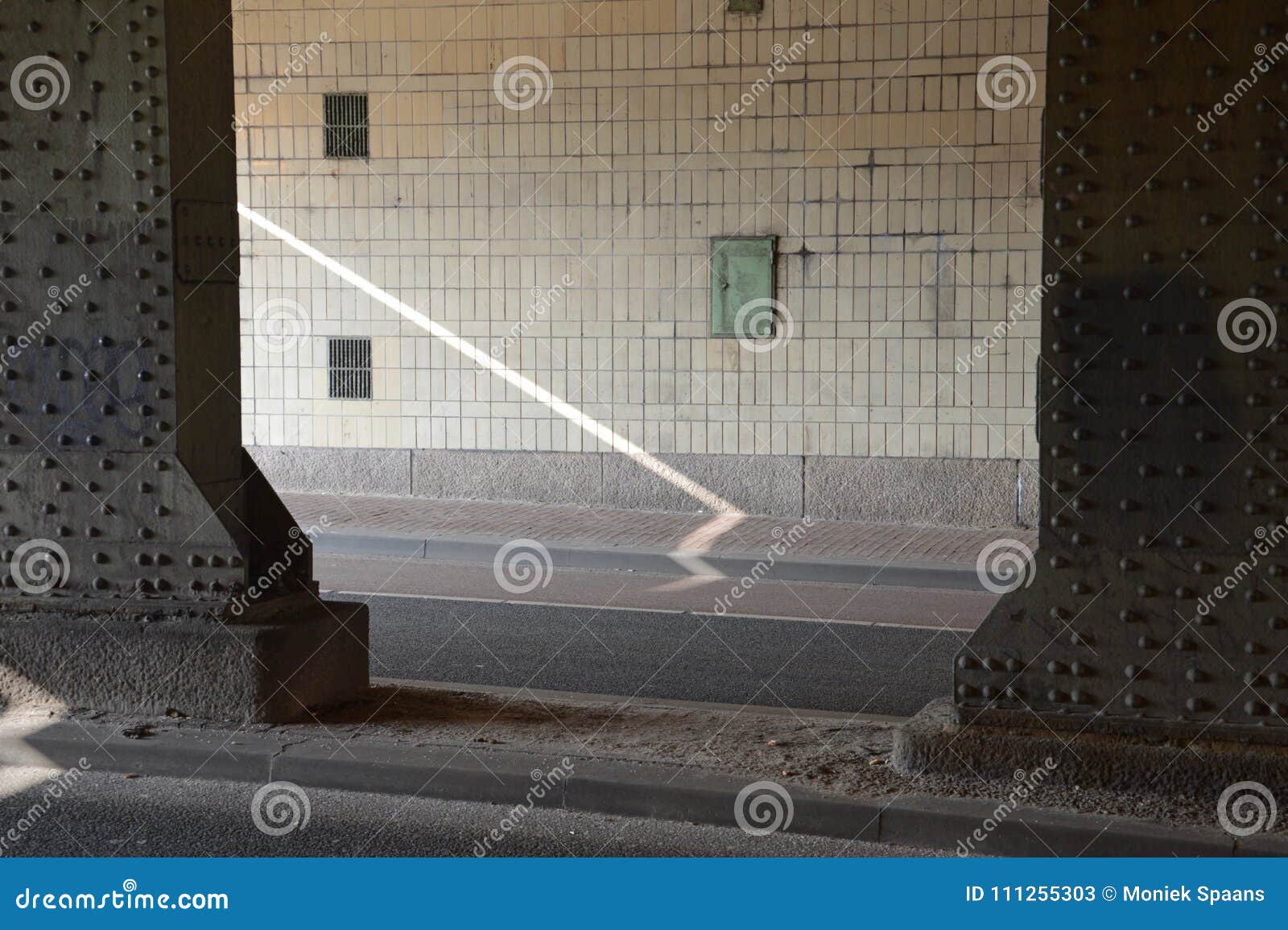 Under the Railway Bridge with Shadow Stock Image - Image of shadows ...