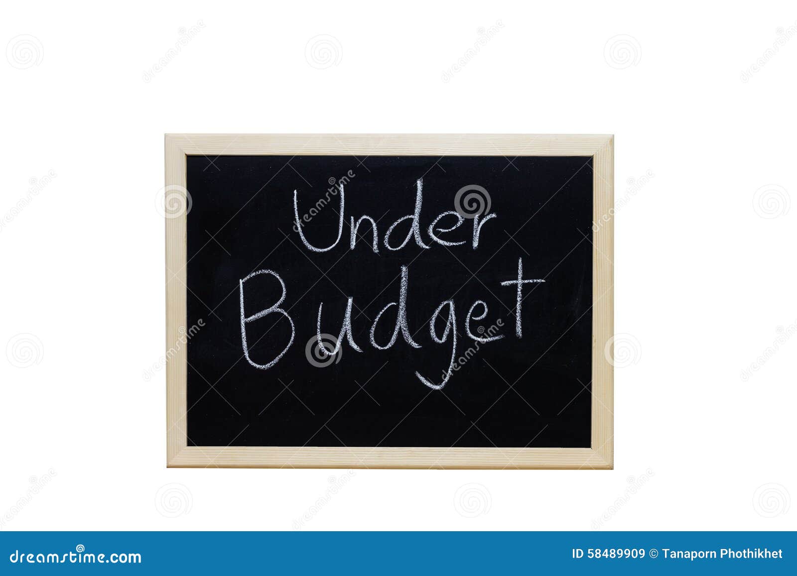 Under Budget Written with White Chalk on Blackboard Stock Image - Image ...