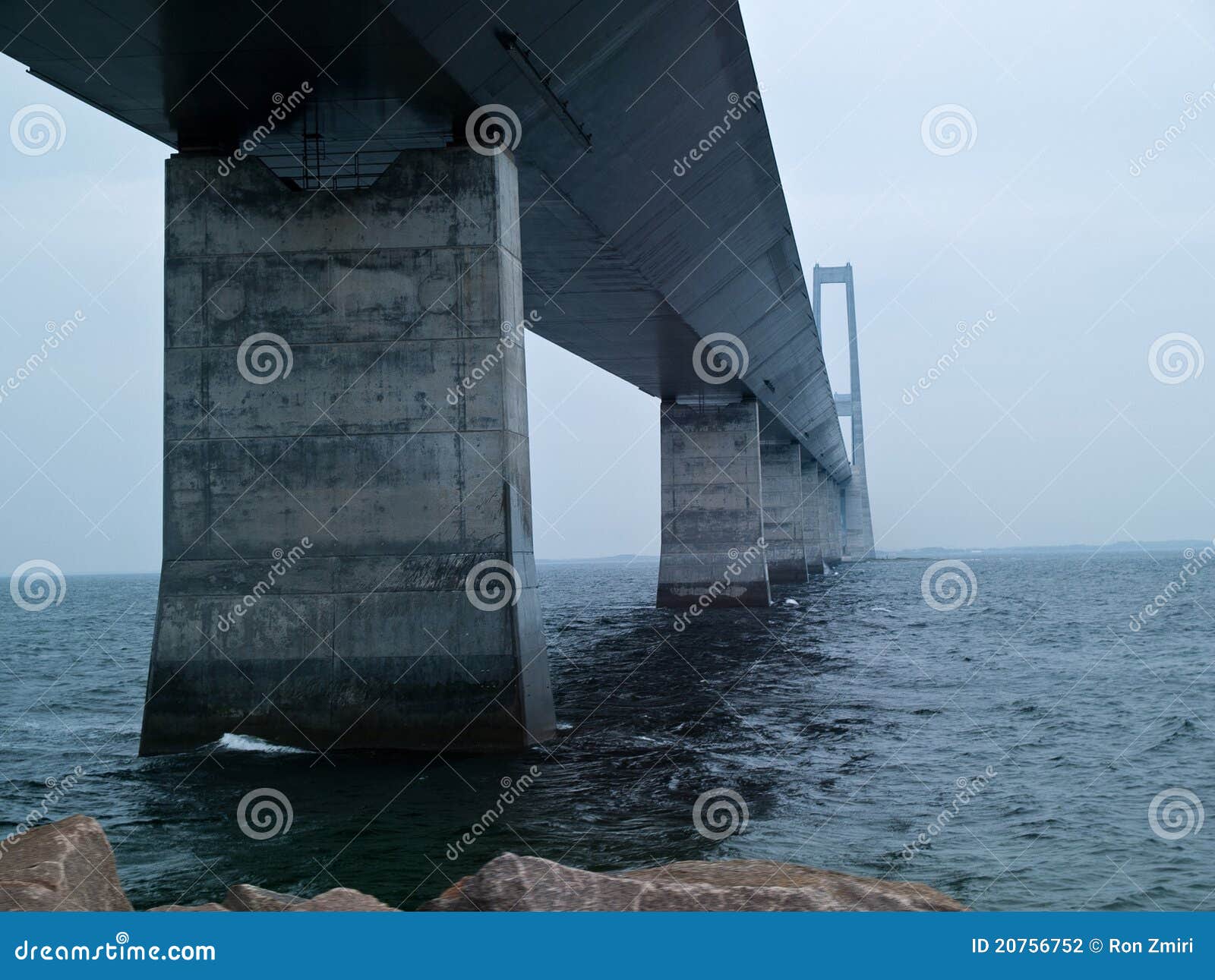 Under a Concrete Bridge Support Stock Photo - Image of overpass ...