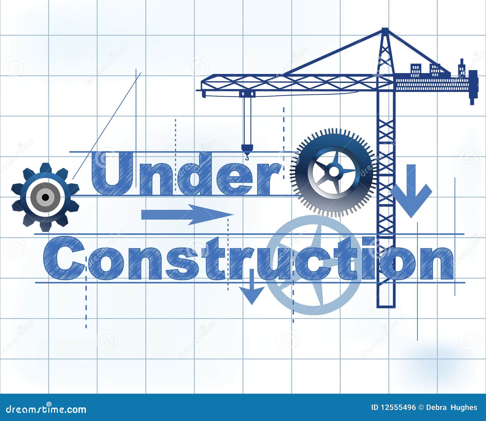 Under Construction stock vector. Illustration of blueprint - 12555496