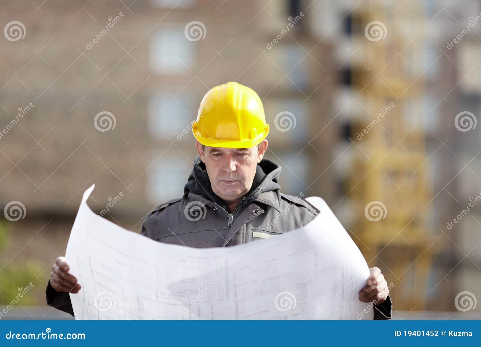 Under construction stock photo. Image of blueprint, examining - 19401452