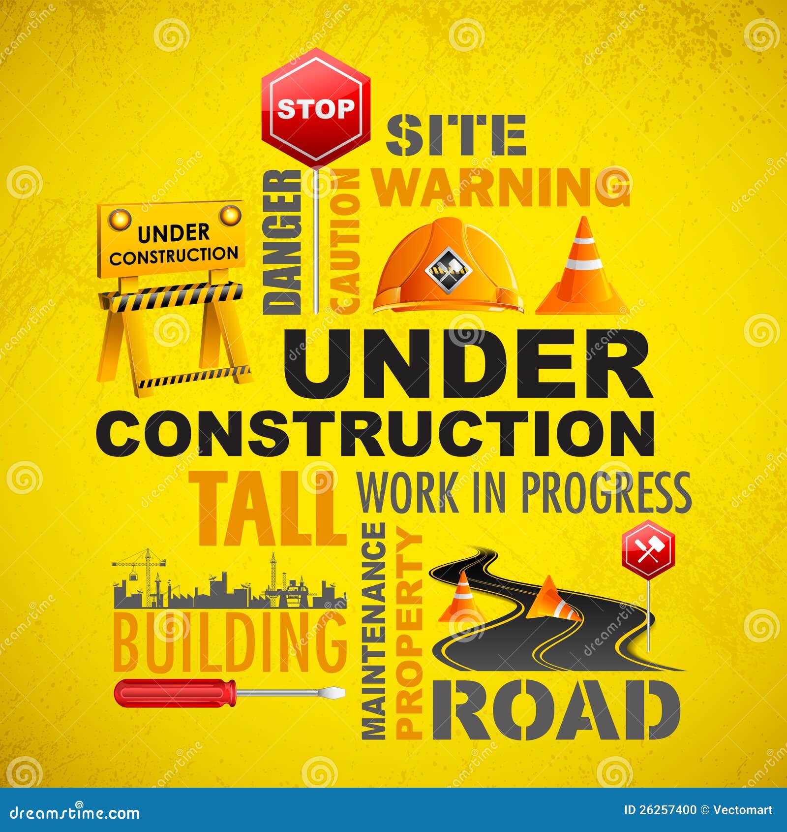 Under Construction Word Stock Illustrations – 565 Under Construction ...