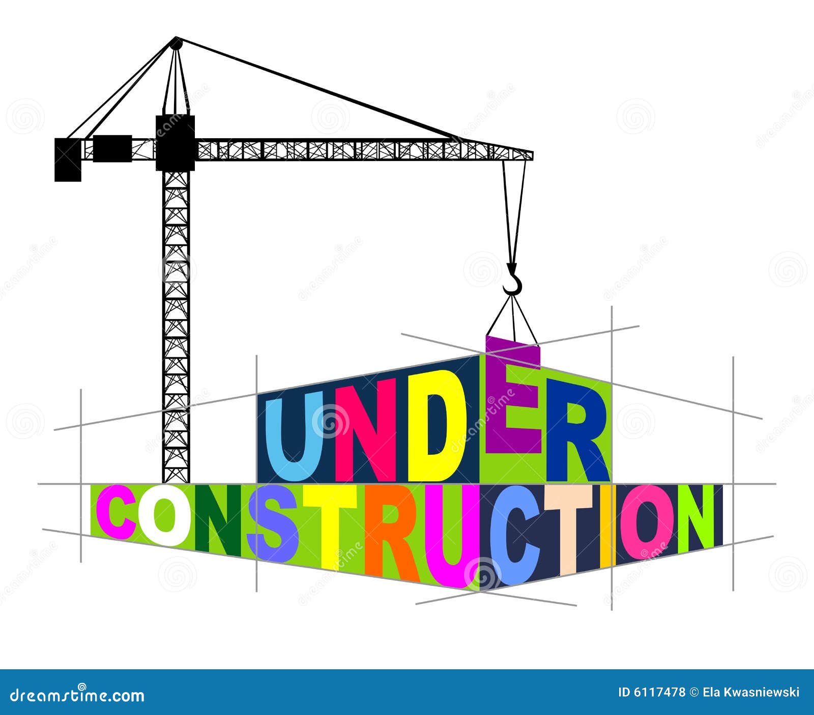 Under construction stock illustration. Illustration of crane - 6117478