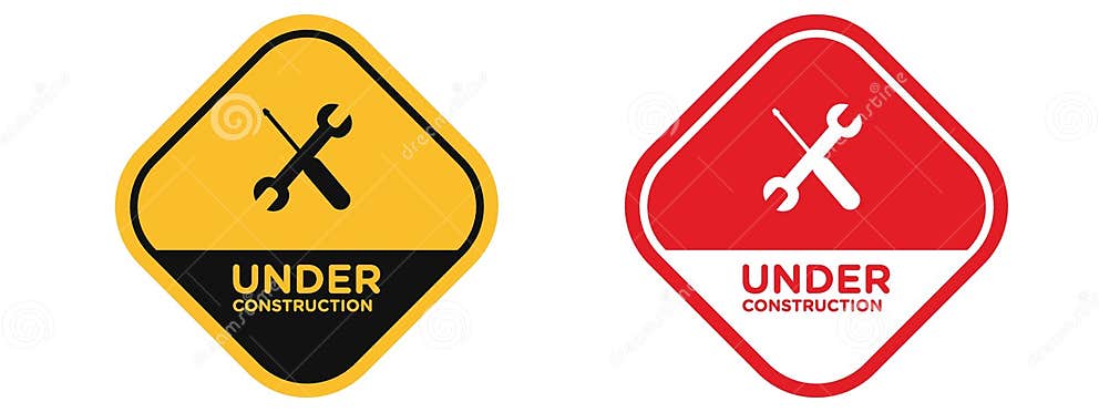 Under Construction Alert Emphasizing Safety Due To Ongoing Construction ...