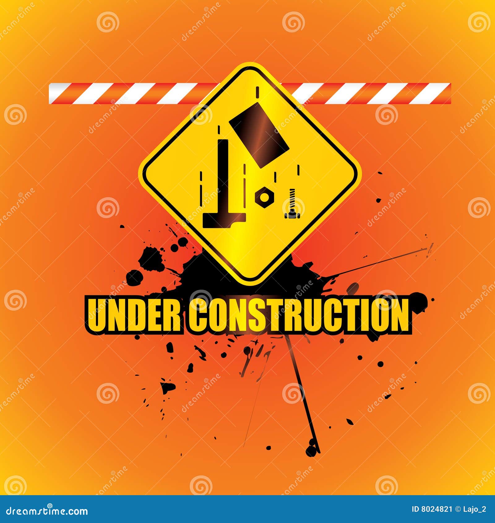 Under Construction Background Stock Vector - Illustration of sphere ...