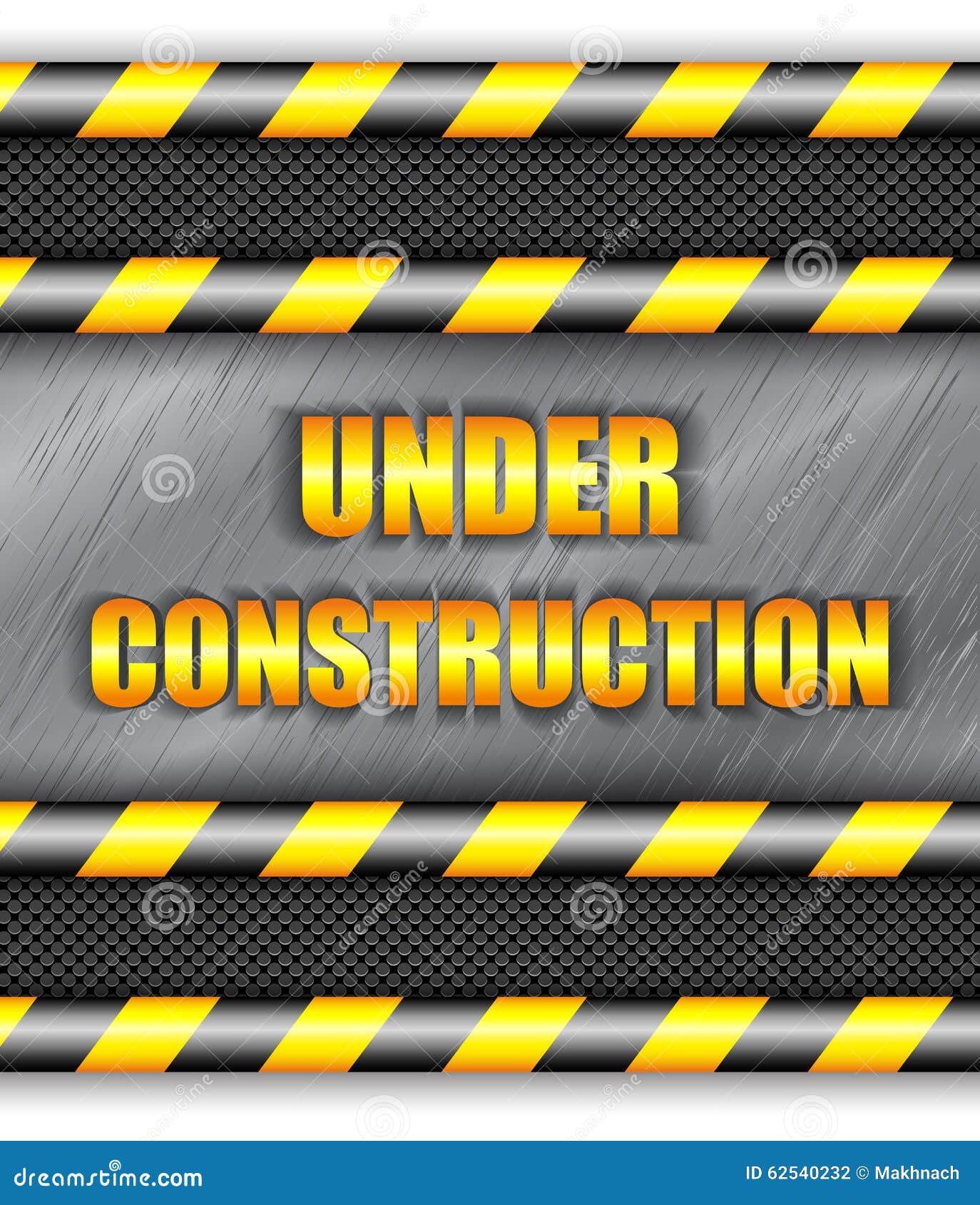Under Construction Background with Copy Space Stock Vector - Illustration of progress, site ...