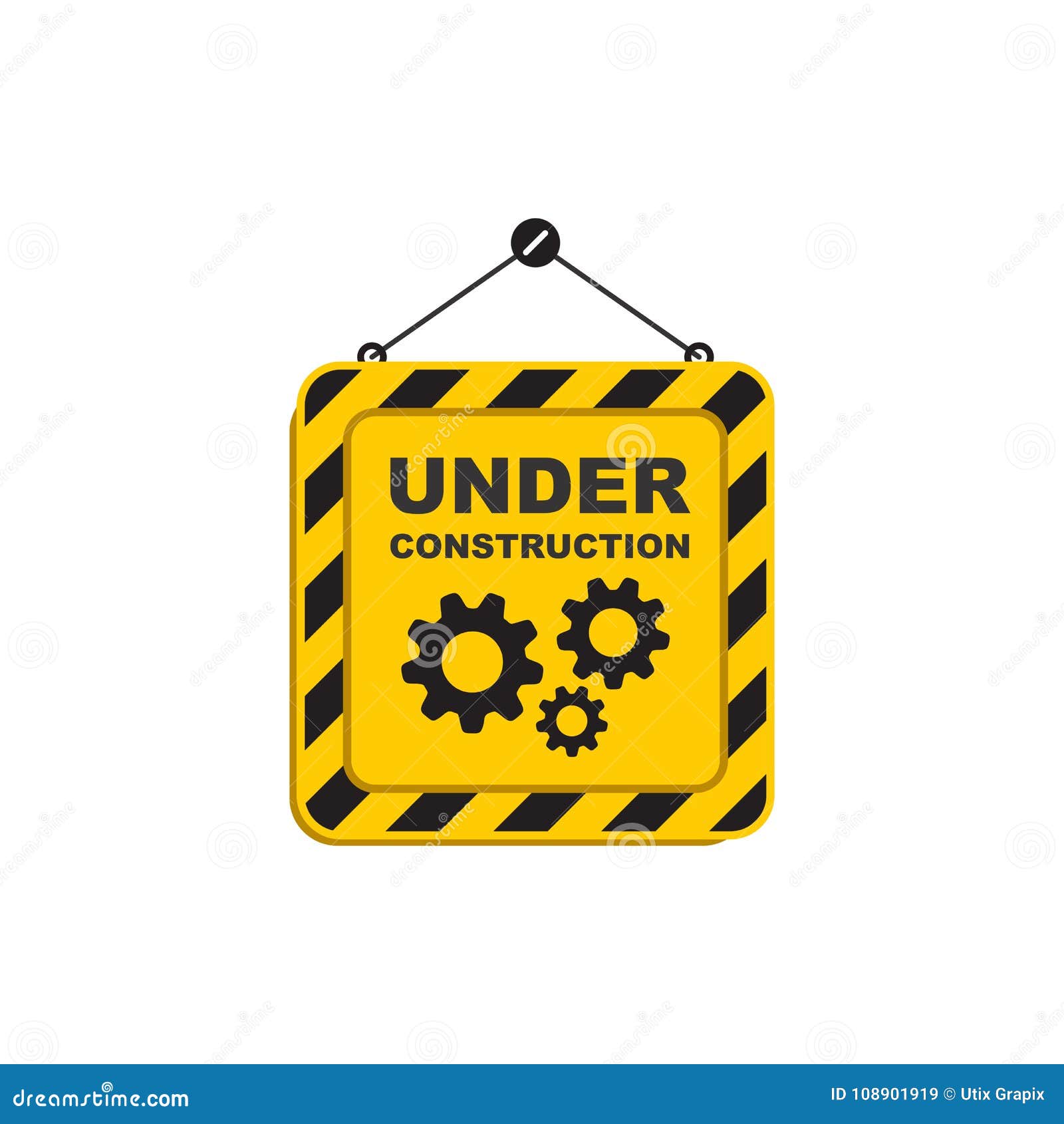 Under Construction Badge Logo Stock Illustration - Illustration of ...