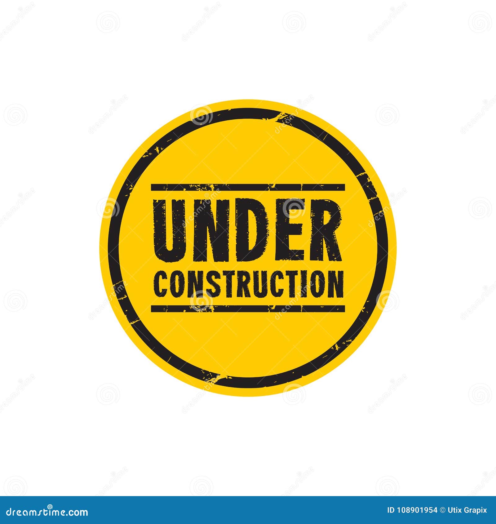 Under Construction Badge Logo Stock Vector - Illustration of ...
