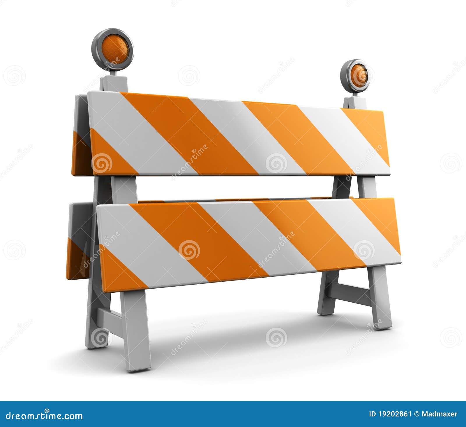 Under construction barrier stock illustration. Illustration of activity ...