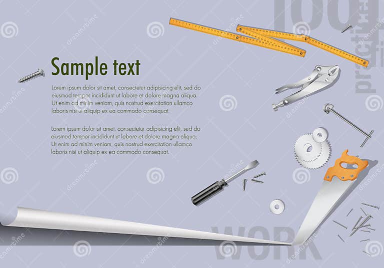 Under construction - blue stock vector. Illustration of industry - 7381788