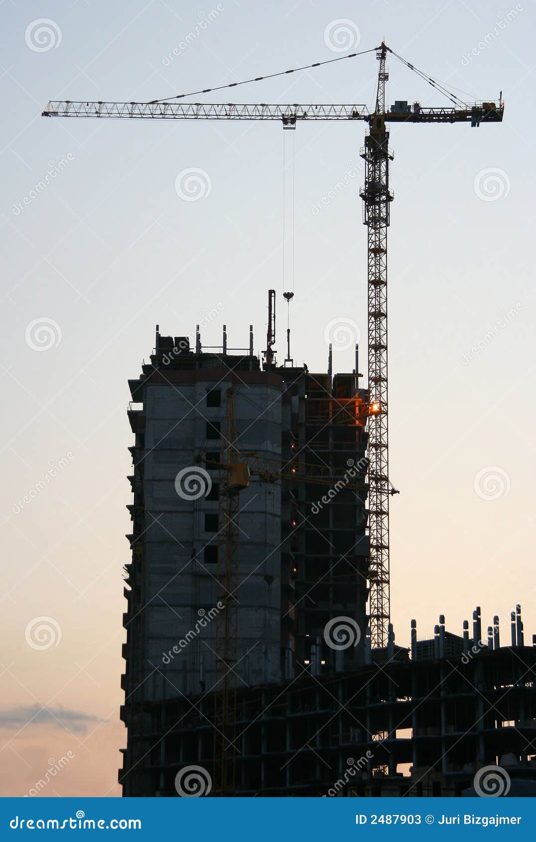 A Under Construction Building. Stock Image - Image of building, storey ...