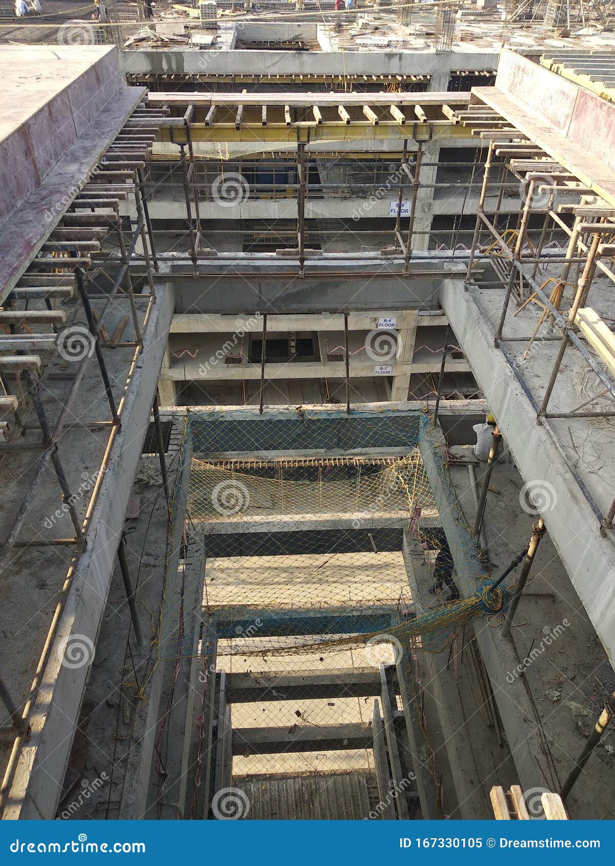 Under Construction Building Area High Rise Building Stock Image - Image ...