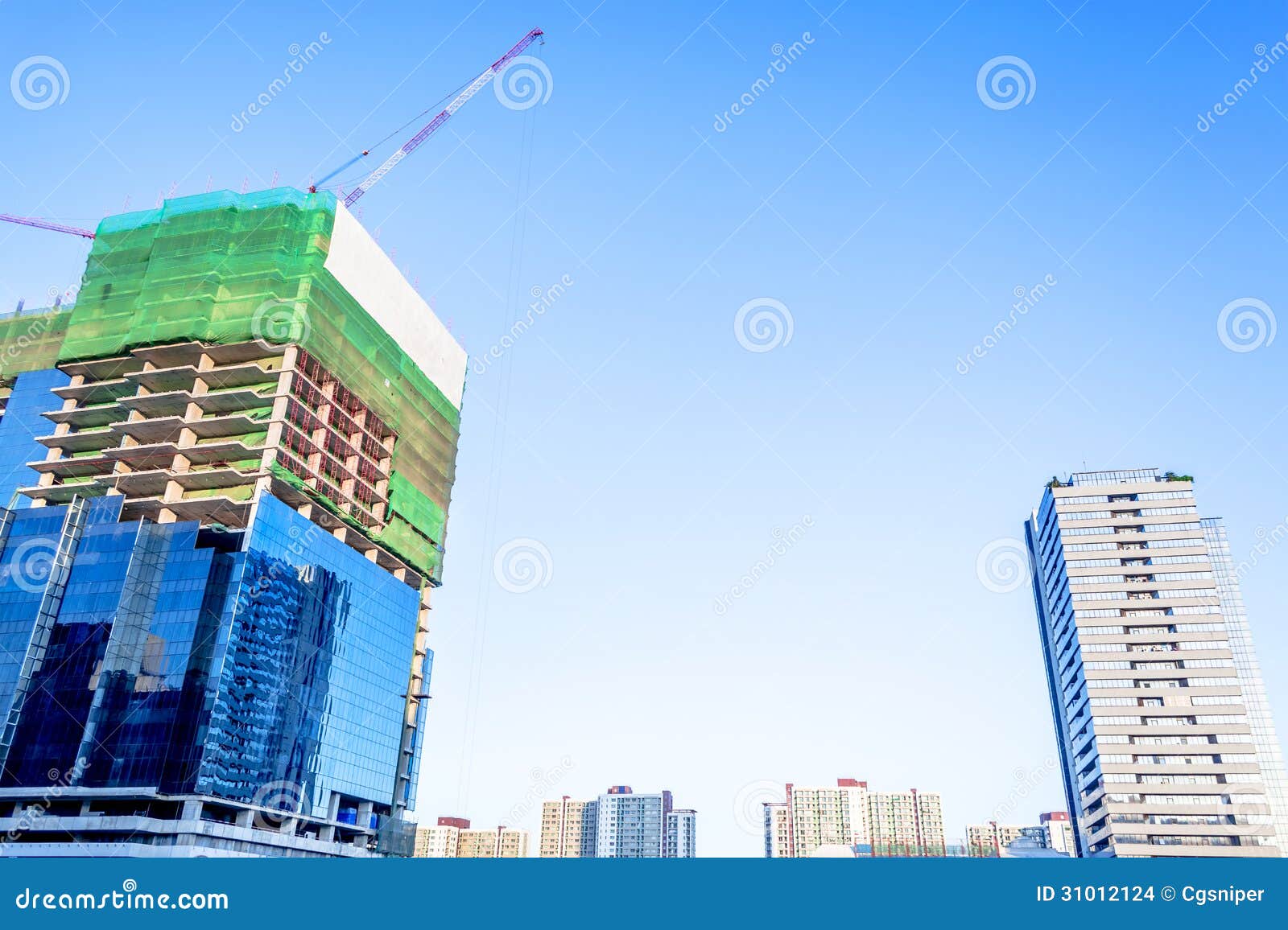 Under Construction Building Stock Photo - Image of condominium ...